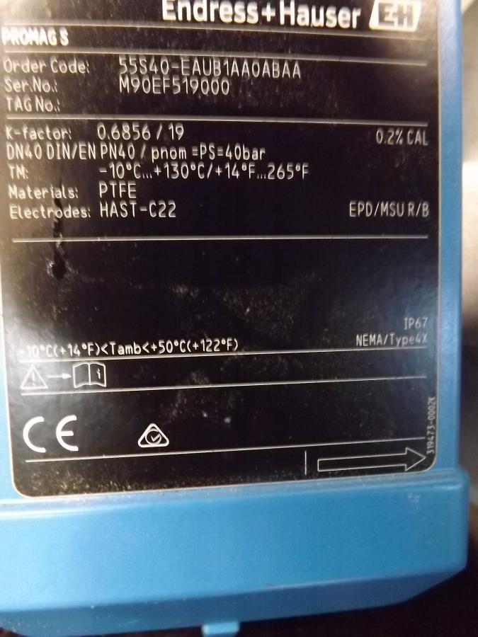 used - 29063 - Typ: Promag 55S40 - Producer Endress & Hauser - TIPP Umwelt- und ...